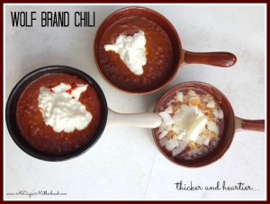 Thick Texas Chili is Done with Wolf Brand Chili