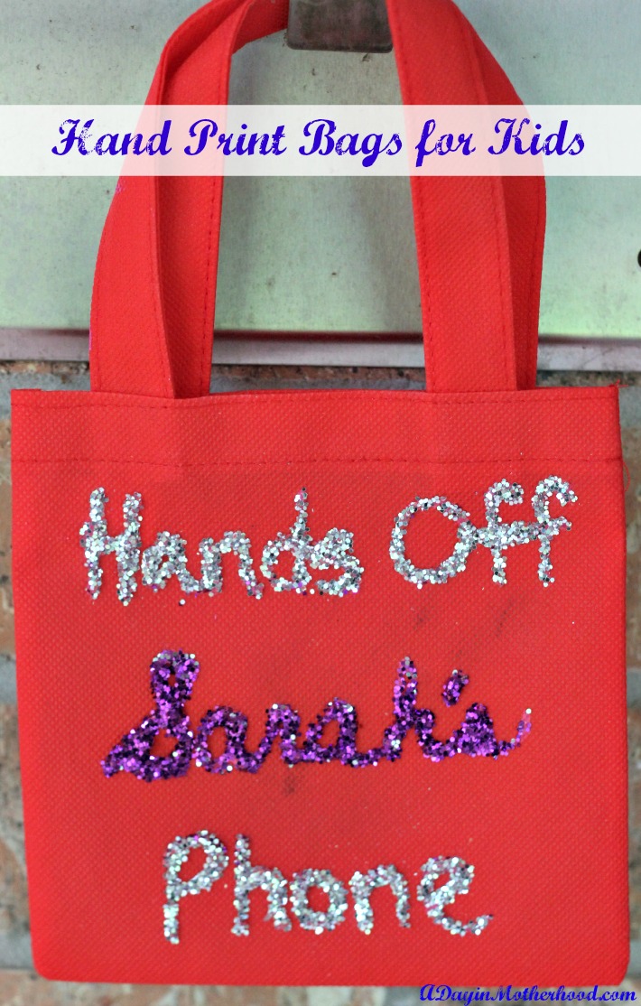 Kid's Hand Print Bags that Help Them Take Care of Their Phones