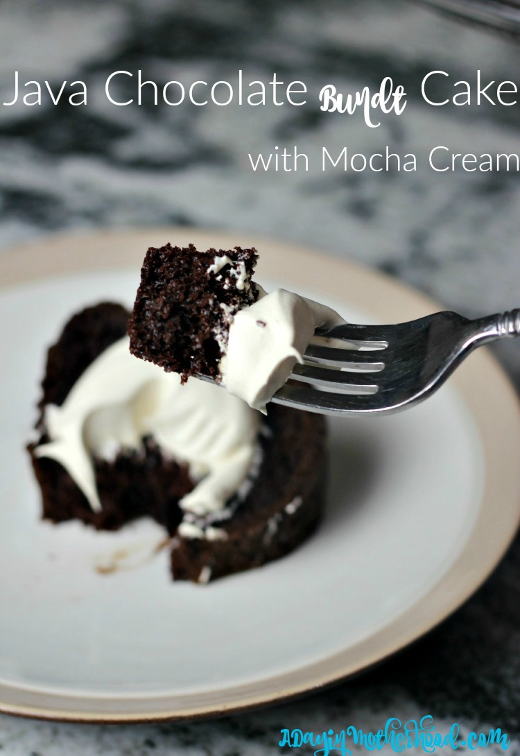 Java Chocolate Bundt Cake with Mocha Cream #FoundMyDelight ad - A Day ...