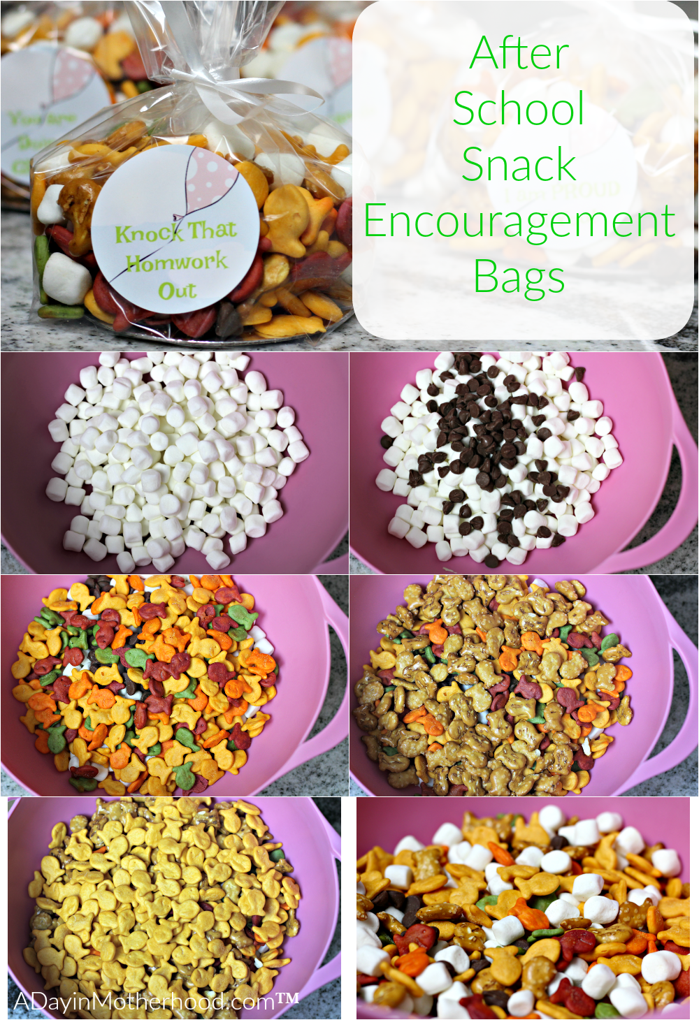 After School Snack Mix Encouragement Bags