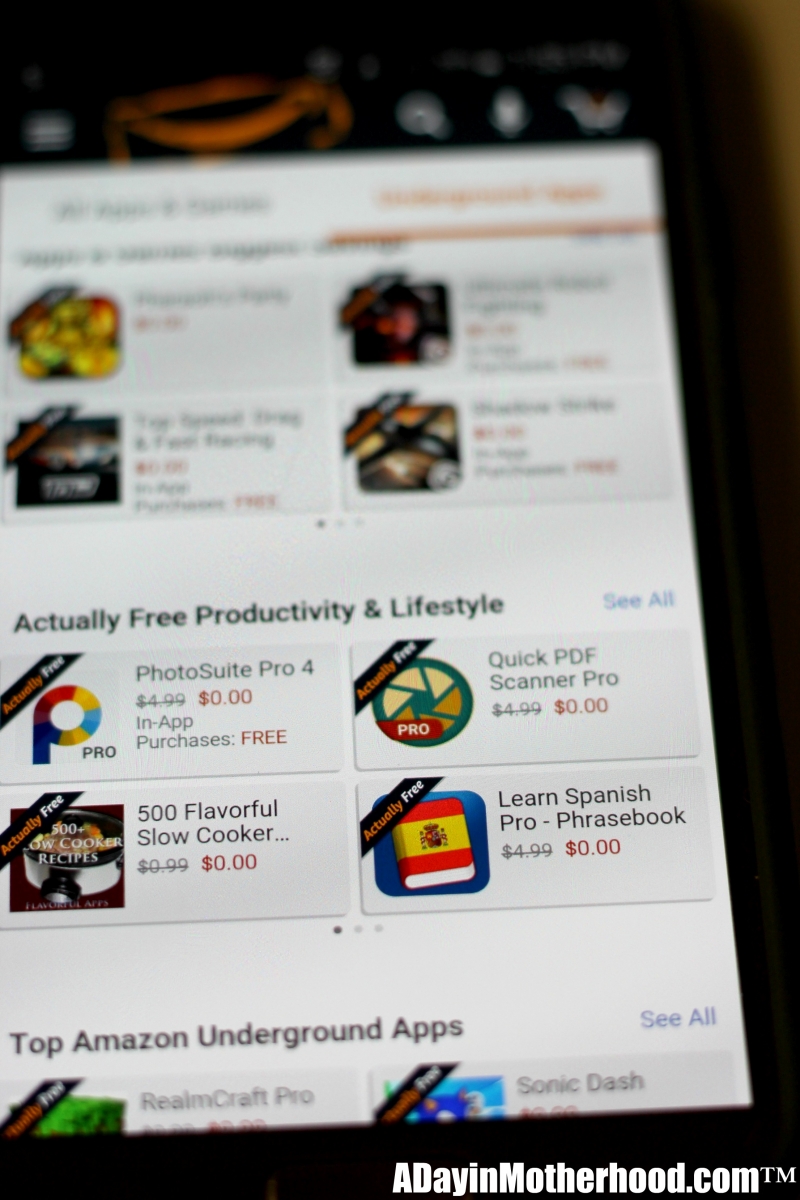 Amazon Underground Offers Actually FREE Apps for Kids and Adults!