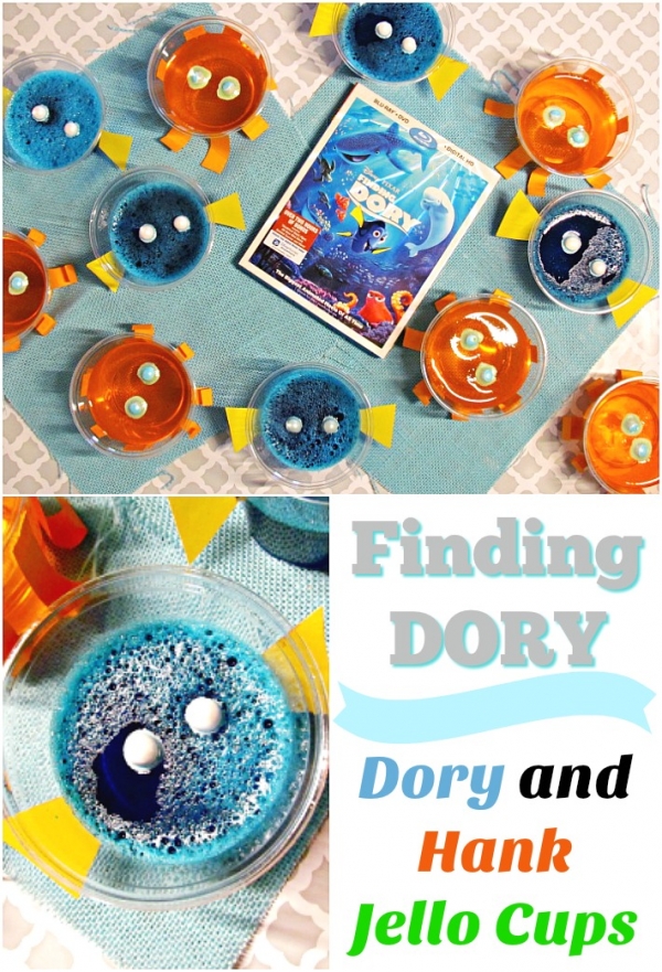 Finding Dory Jello Cups Featuring Dory and Hank