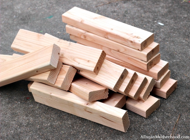 DIY Outdoor Stacking Game Craft (Modified for Kids)