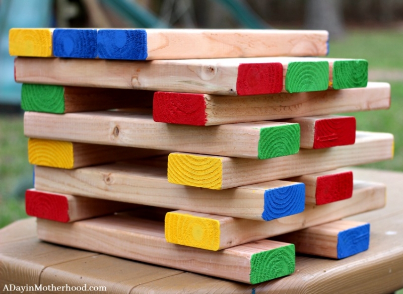 DIY Outdoor Stacking Game Craft (Modified for Kids)