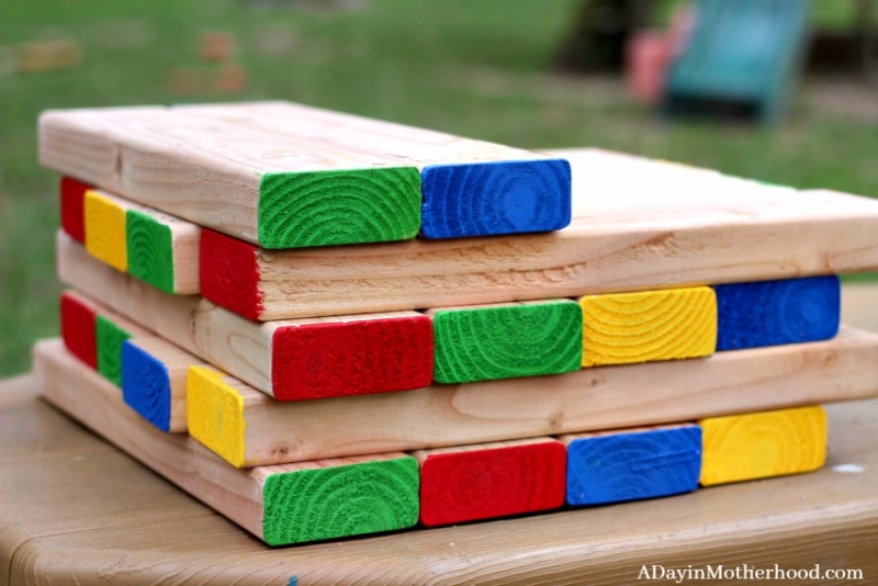 DIY Outdoor Stacking Game Craft (Modified for Kids)