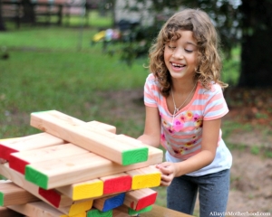 DIY Outdoor Stacking Game Craft (Modified for Kids)