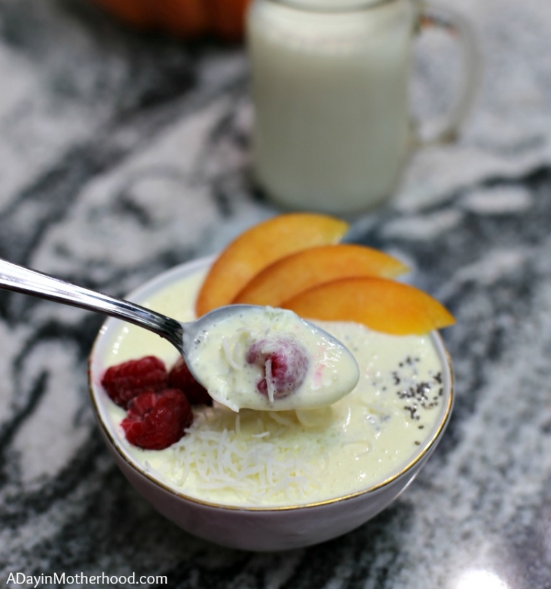 Raspberry Peach Mango Smoothie Bowl Recipe