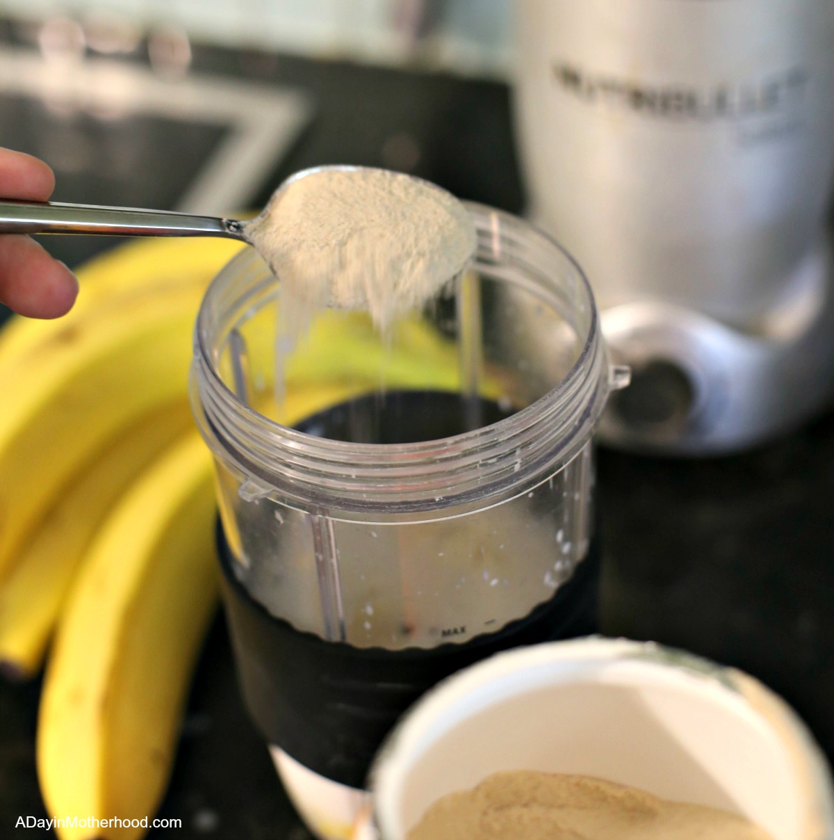 Chocolate Chip Banana Protein Shake with Extra Fiber