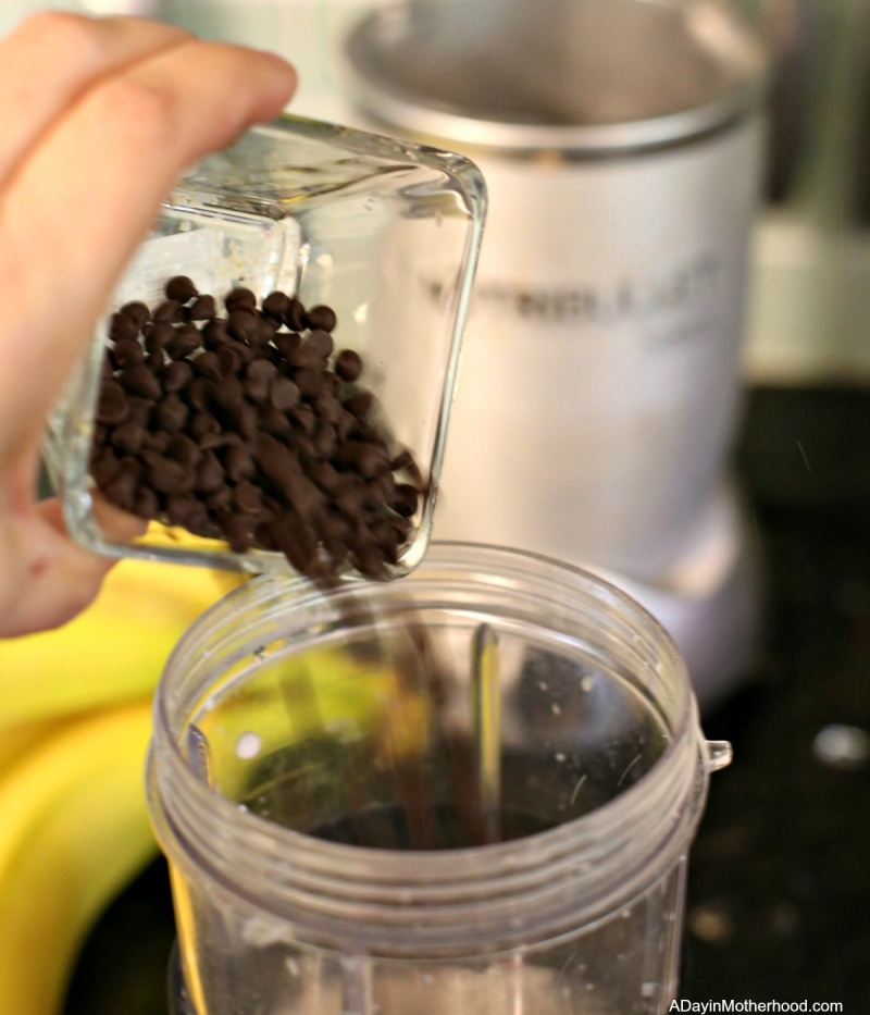 Chocolate Chip Banana Protein Shake with Extra Fiber
